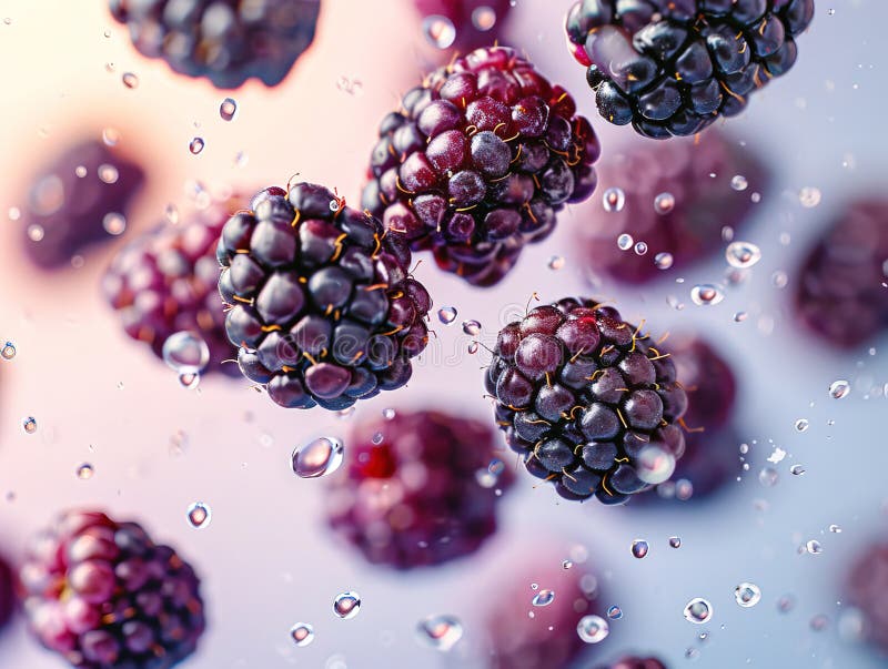Photography of BLACKBERRIES Falling from the Sky, Hyperpop Colour ...