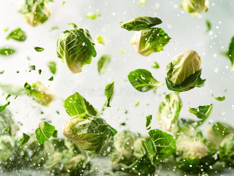 Photography of BRUSSELS SPROUTS Falling from the Sky, Hyperpop Colour ...