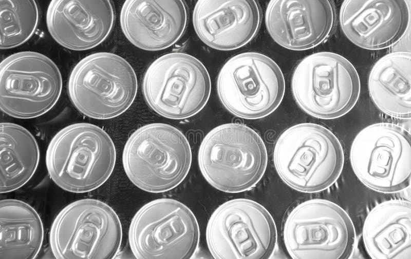 A Bunch of Cans are Stacked on Top of Each Other Stock Image - Image of ...