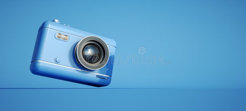 Photography camera blue stock illustration. Illustration of photograph ...