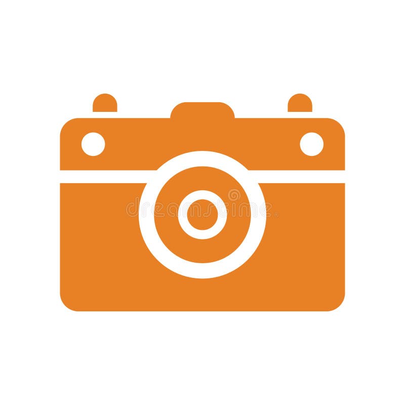 Photography Camera Icon, Orange Version Stock Illustration ...