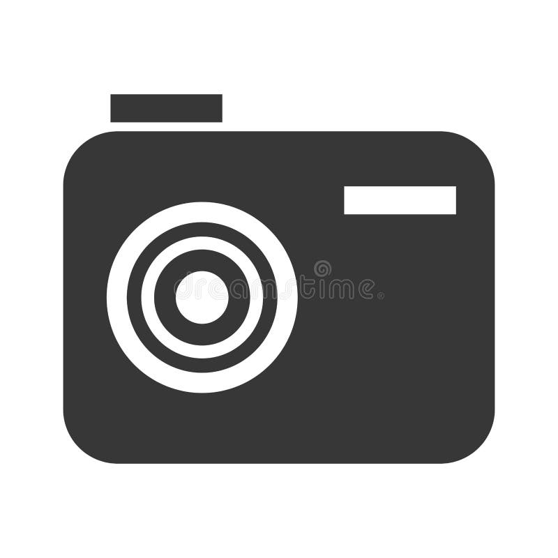 Photography or Camera Icon in White Ans Black Colors. Stock Vector ...