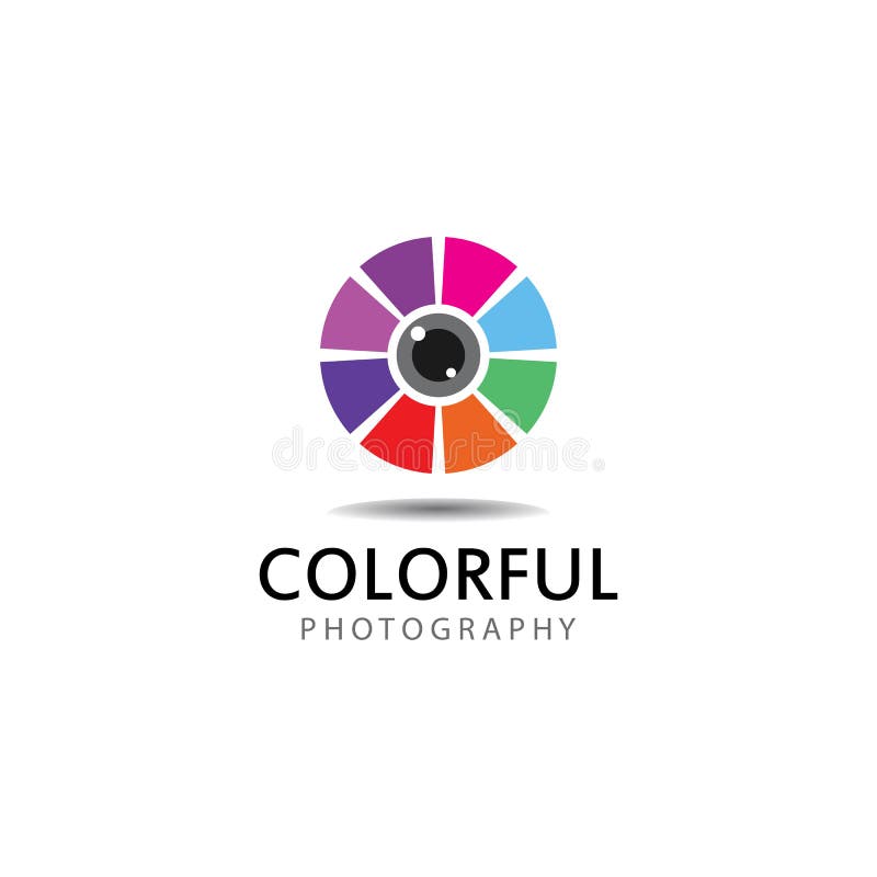 Photography Camera Lens Logo Design Vector. Stock Vector - Illustration ...