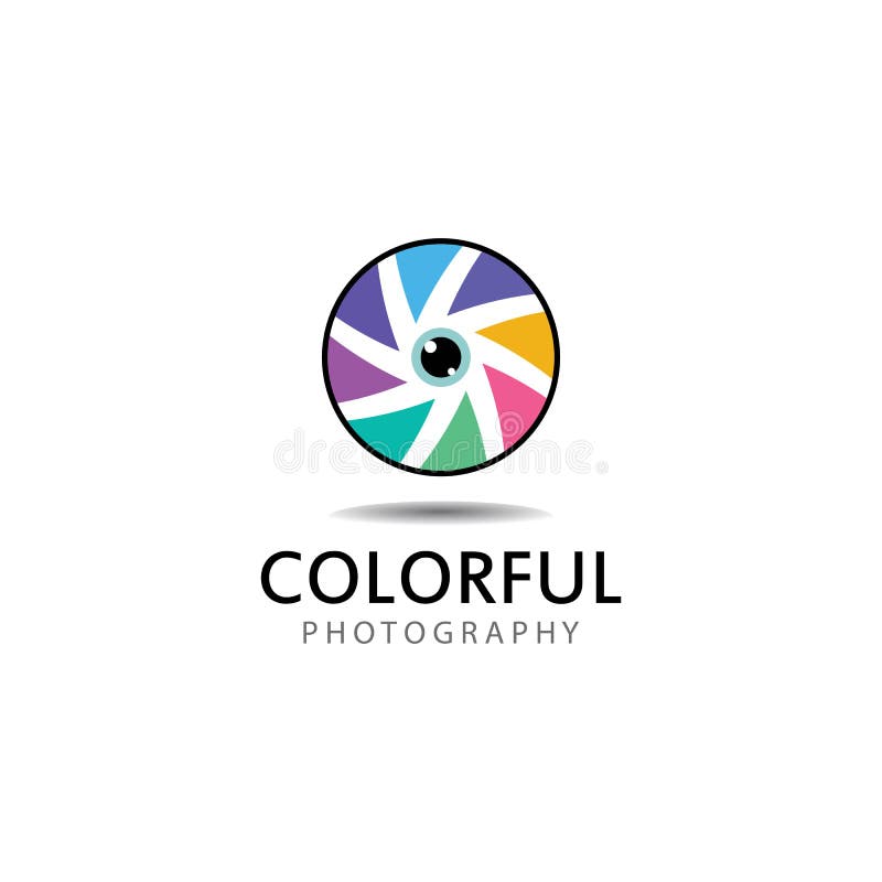 Photography Camera Lens Logo Design Vector. Stock Vector - Illustration ...