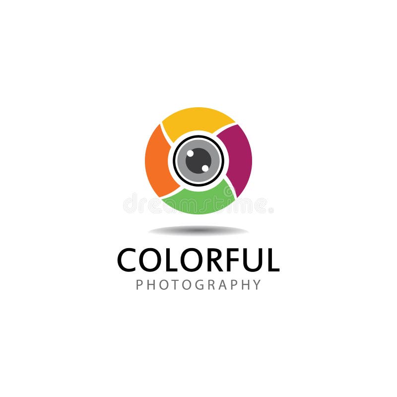 Photography Camera Lens Logo Design Vector. Stock Vector - Illustration ...