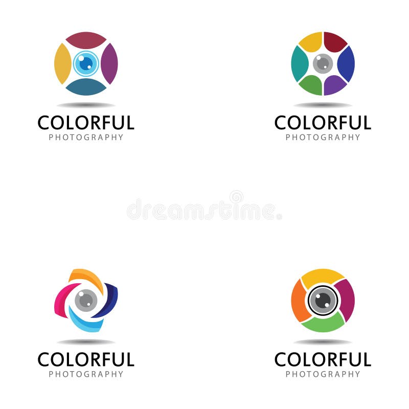 Photography Camera Lens Logo Design Vector. Stock Vector - Illustration ...