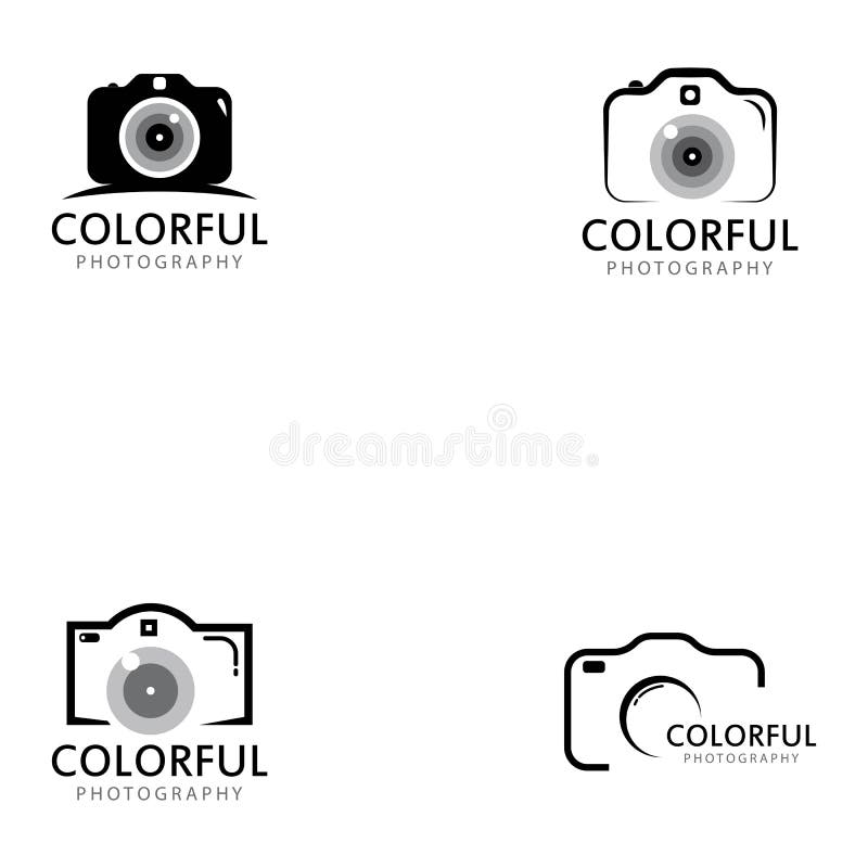 Photography Camera Lens Logo Design Vector. Stock Vector - Illustration ...