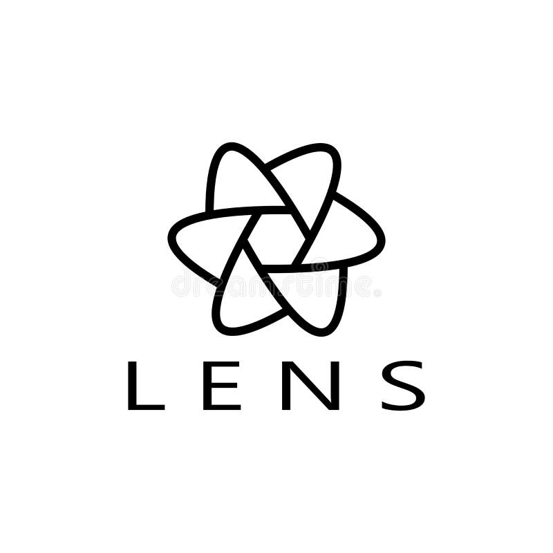 Photography Camera Logo Icon Vector Design Template Isolated on Black ...