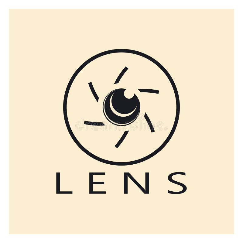 Photography Camera Logo Icon Vector Design Template Isolated on Black ...