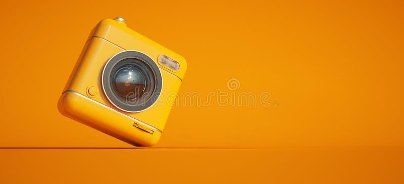 Photography camera orange stock illustration. Illustration of film ...