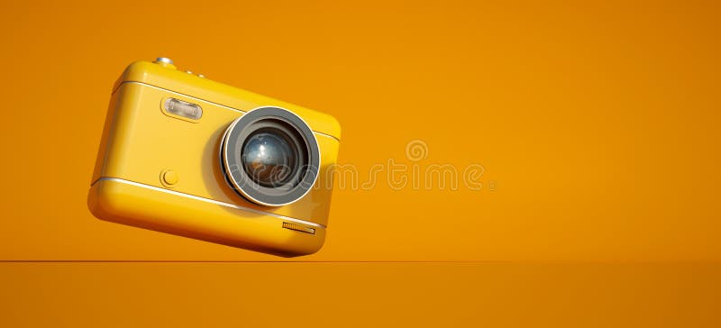 Photography camera orange stock illustration. Illustration of modern ...