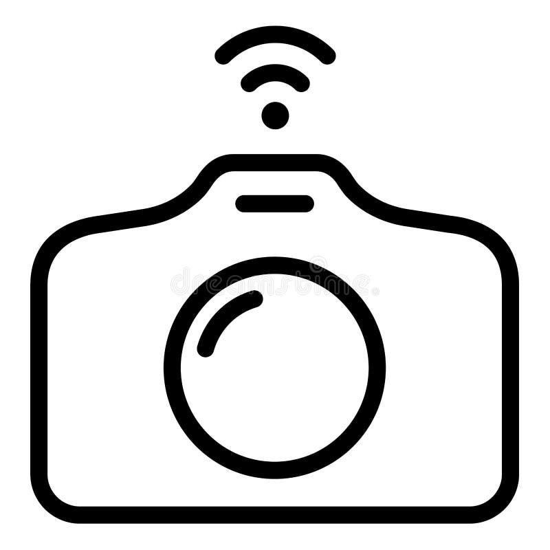 Photography Camera Wireless Iot Single Isolated Icon with Outline Style ...