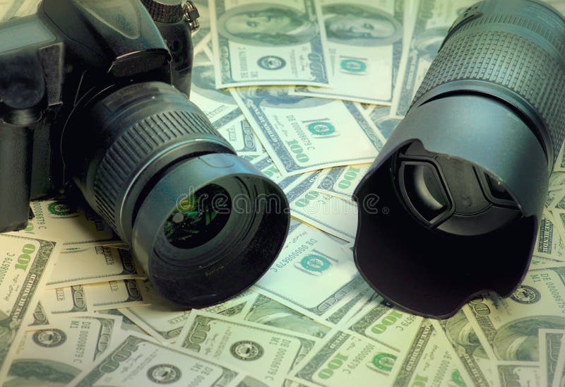 Photography Cash Camera Background Image Stock Image - Image of career ...