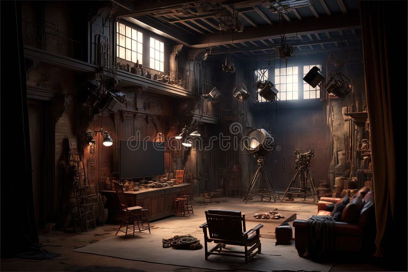 Photography, Cinema Studio Backstage Setup, Generative Ai Stock ...