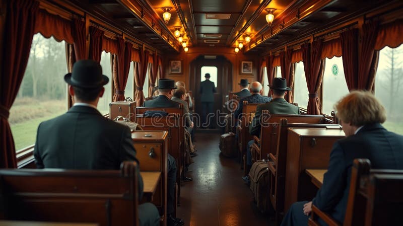 Nostalgic Railway Adventure Stock Illustration - Illustration of charm ...