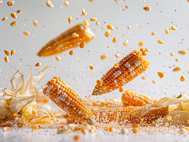 Photography of CORN Falling from the Sky, Hyperpop Colour Scheme ...