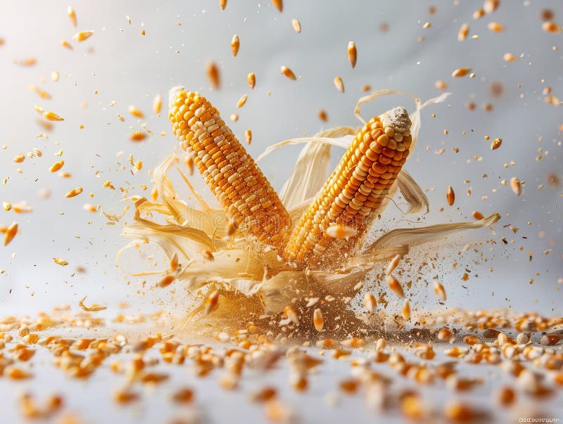 Photography of CORN Falling from the Sky, Hyperpop Colour Scheme ...