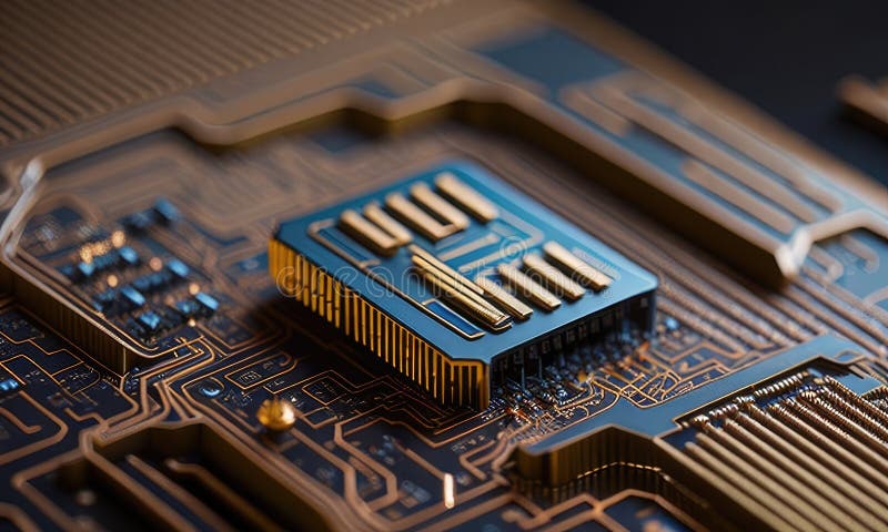 Photography of Cyber Circuit Board Components Microchip with Chip ...