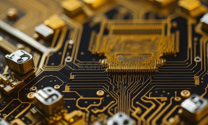 Photography of Cyber Circuit Board Components Microchip with Chip ...