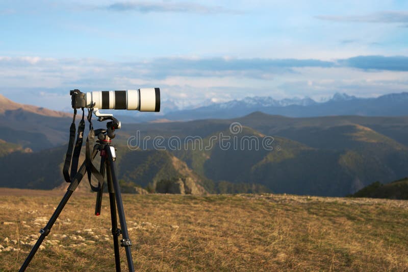 Photography of a Distant Object at Long Shutter Speed. Stock Image ...
