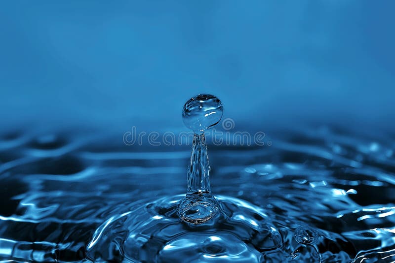 A Drop of Crystal Clear Spring Water. Stock Image - Image of splash ...
