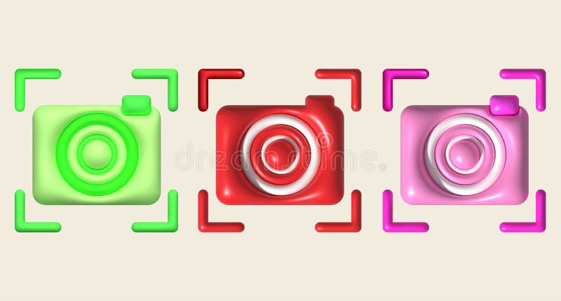 Photography Focus Point Icon Illustration 3D Stock Illustration ...