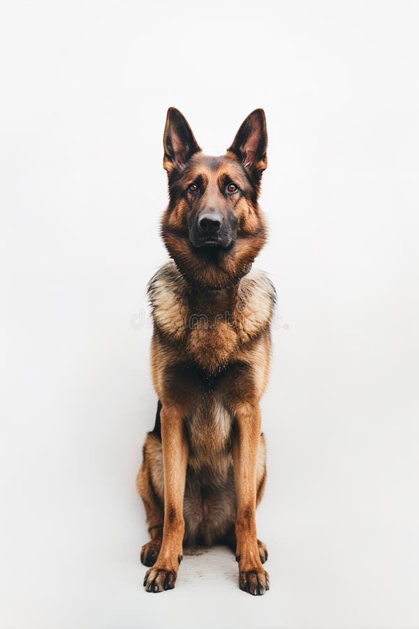 German Shepherd Standing stock illustration. Illustration of german ...