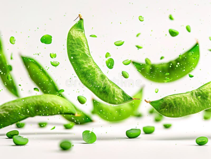 Photography of GREEN BEANS Falling from the Sky, Hyperpop Colour Scheme ...
