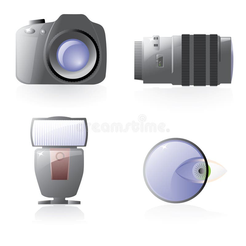 Vector Photography Icons. Part 1 Stock Vector - Illustration of ...