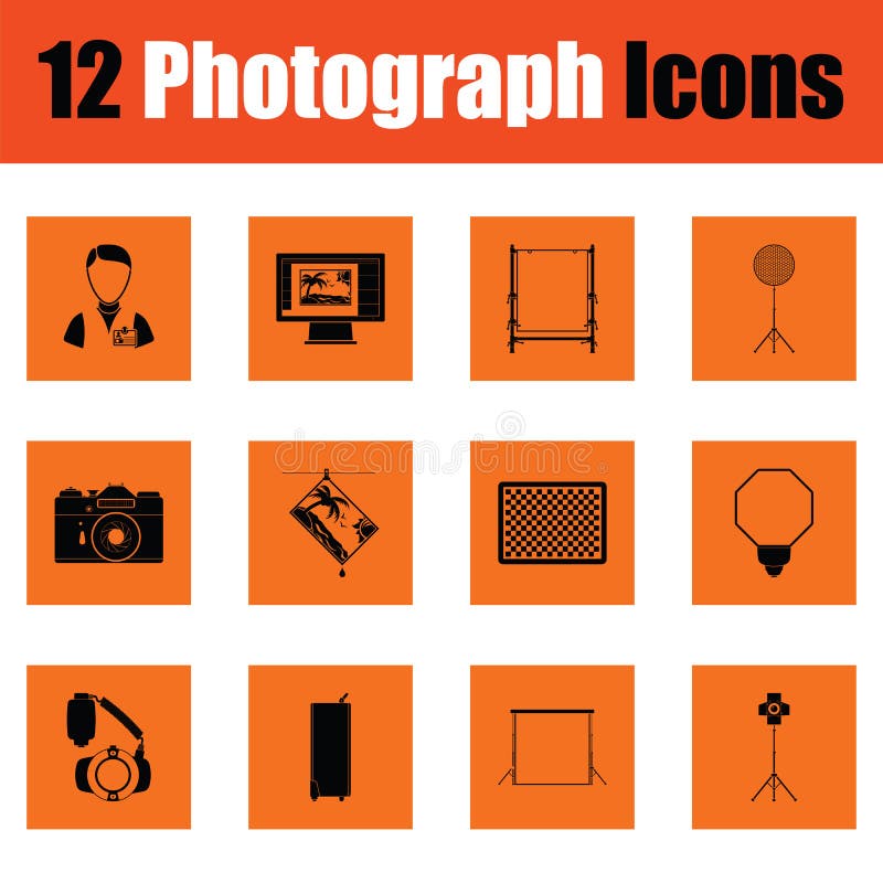 Photography icon set stock vector. Illustration of isolated - 93701658