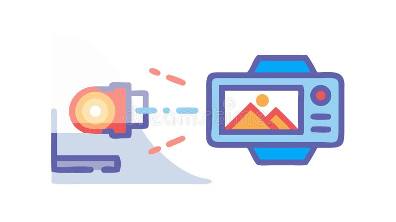 Photography Image Processing Vector. Digital Camera Icon with Photo ...