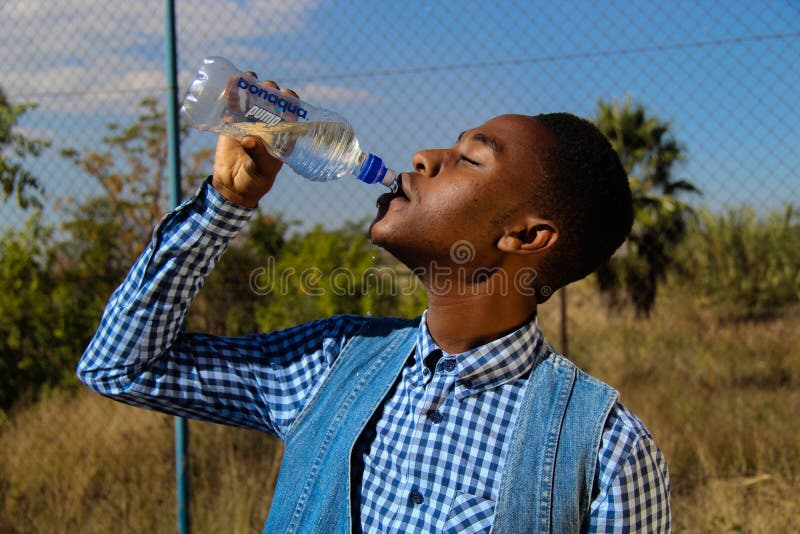 Photography Of A Man Drinking Water Picture. Image: 117917444