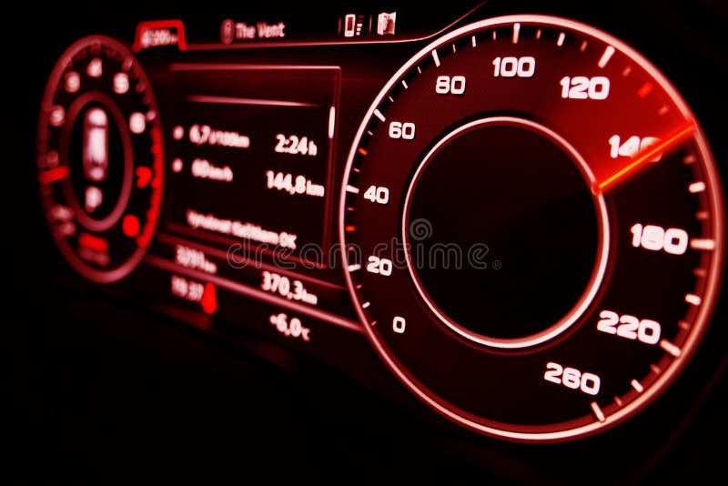 Modern Speedometer stock image. Image of closeup, cockpit - 103251821