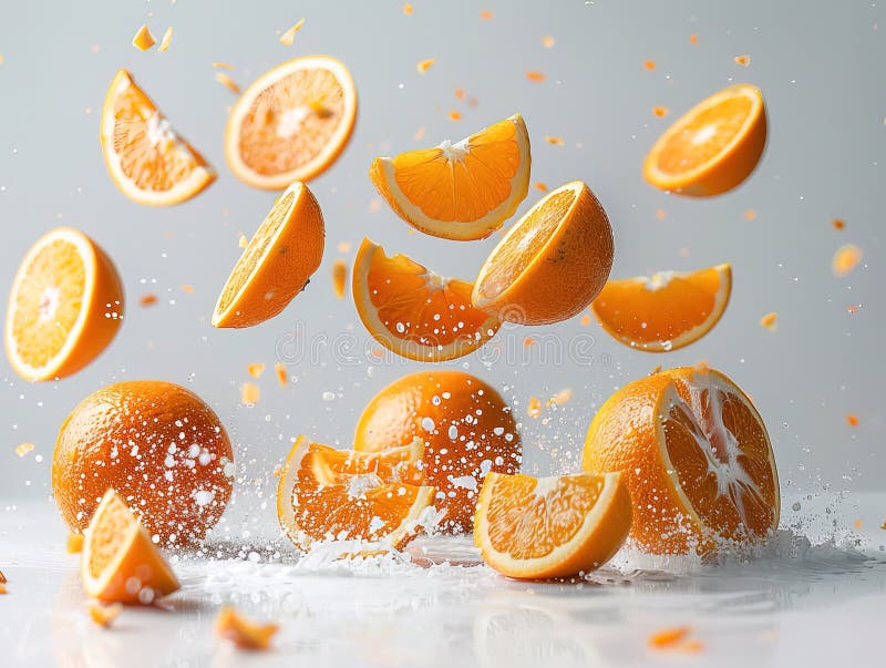 Photography of ORANGES Falling from the Sky, Hyperpop Colour Scheme ...