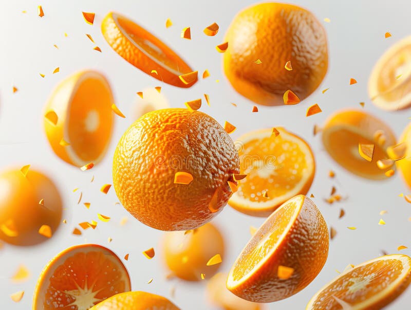 Photography of ORANGES Falling from the Sky, Hyperpop Colour Scheme ...