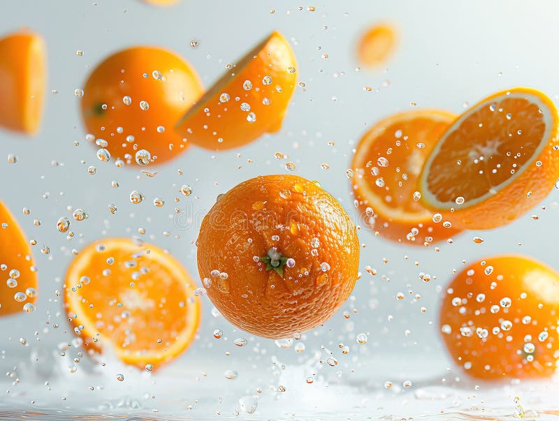 Photography of ORANGES Falling from the Sky, Hyperpop Colour Scheme ...