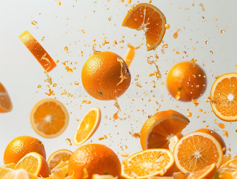 Photography of ORANGES Falling from the Sky, Hyperpop Colour Scheme ...