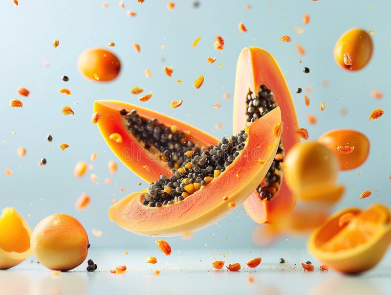 Photography of PAPAYA Falling from the Sky, Hyperpop Colour Scheme ...