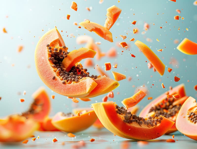 Photography of PAPAYA Falling from the Sky, Hyperpop Colour Scheme ...