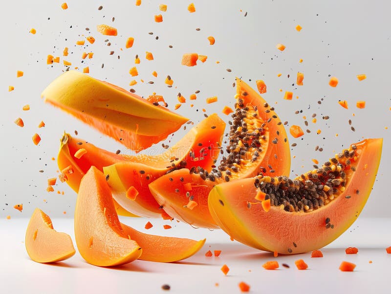 Photography of PAPAYA Falling from the Sky, Hyperpop Colour Scheme ...