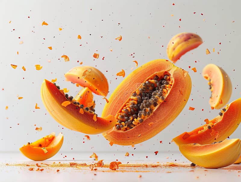 Photography of PAPAYA Falling from the Sky, Hyperpop Colour Scheme ...