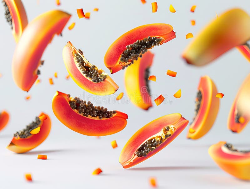 Photography of PAPAYA Falling from the Sky, Hyperpop Colour Scheme ...