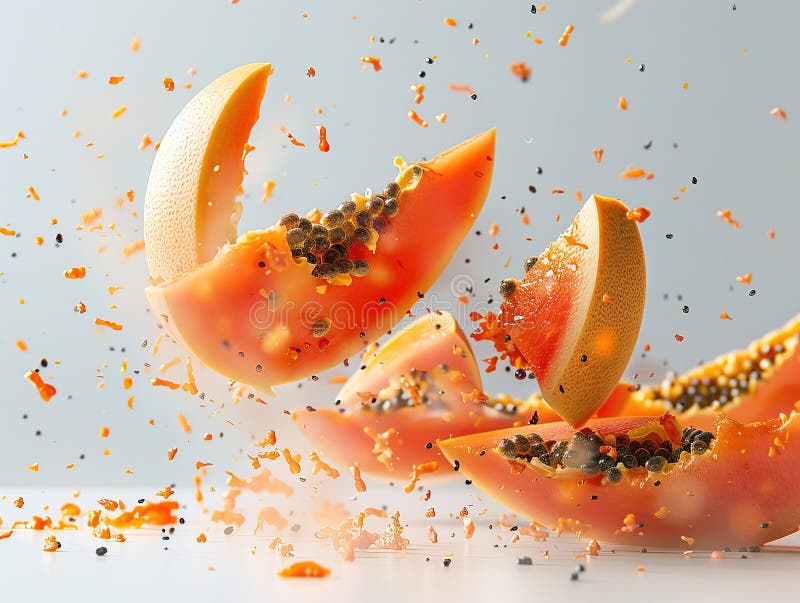 Photography of PAPAYA Falling from the Sky, Hyperpop Colour Scheme ...