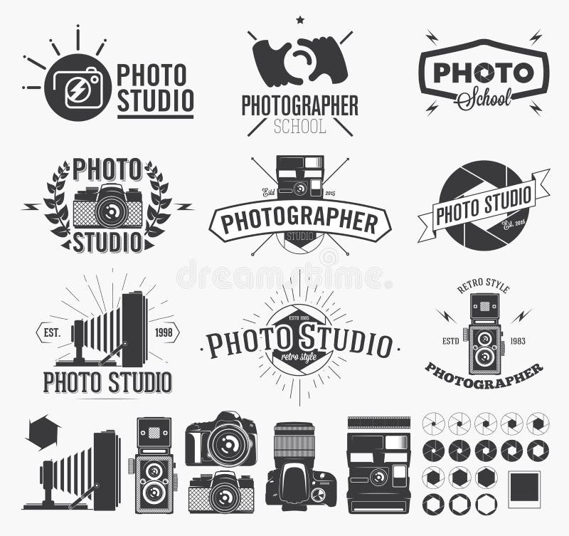 Photography Studio Logo, Labels, Icons and Design Elements Stock Vector ...
