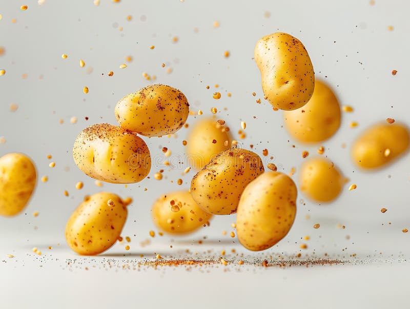 Photography of POTATOES Falling from the Sky, Hyperpop Colour Scheme ...