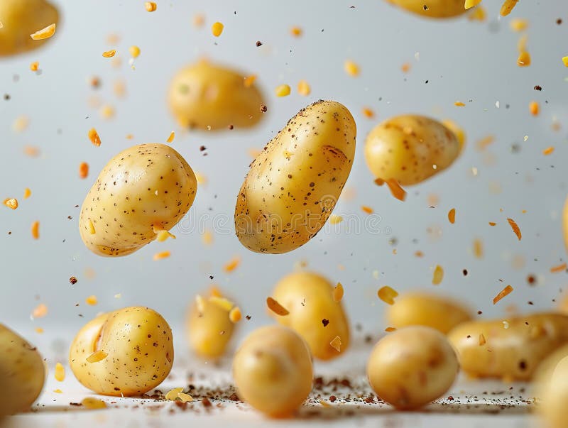 Photography of POTATOES Falling from the Sky, Hyperpop Colour Scheme ...