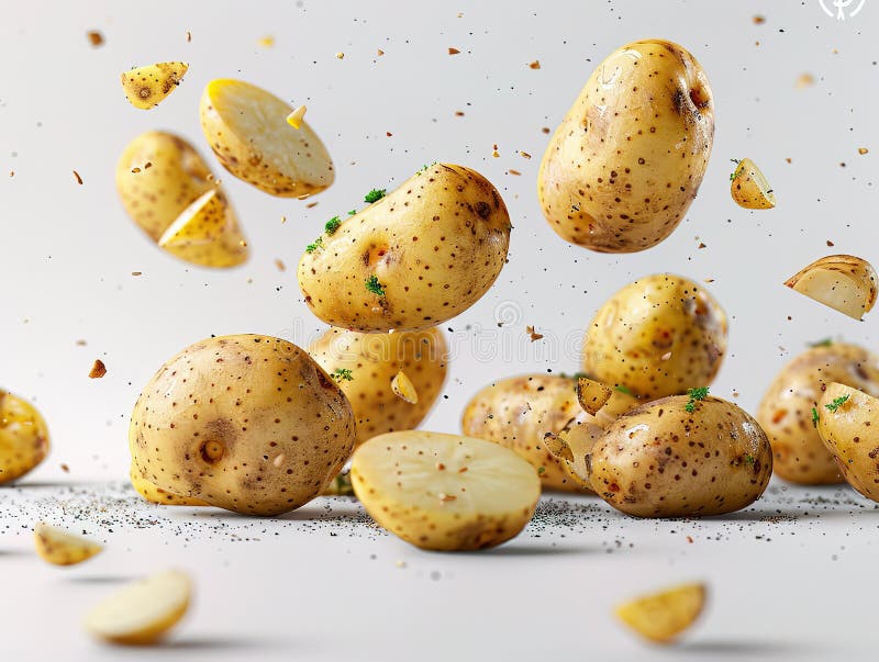 Photography of POTATOES Falling from the Sky, Hyperpop Colour Scheme ...