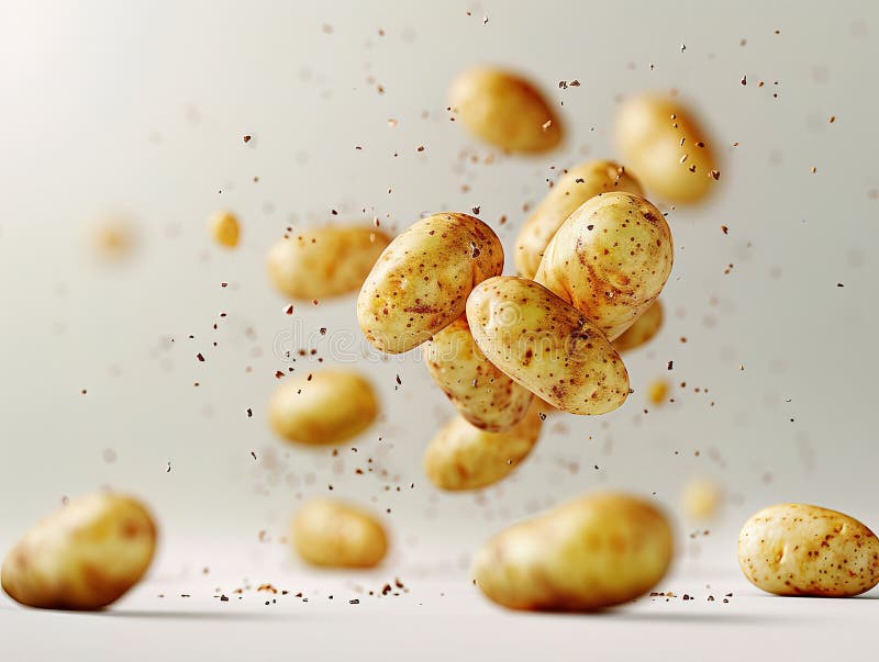 Photography of POTATOES Falling from the Sky, Hyperpop Colour Scheme ...