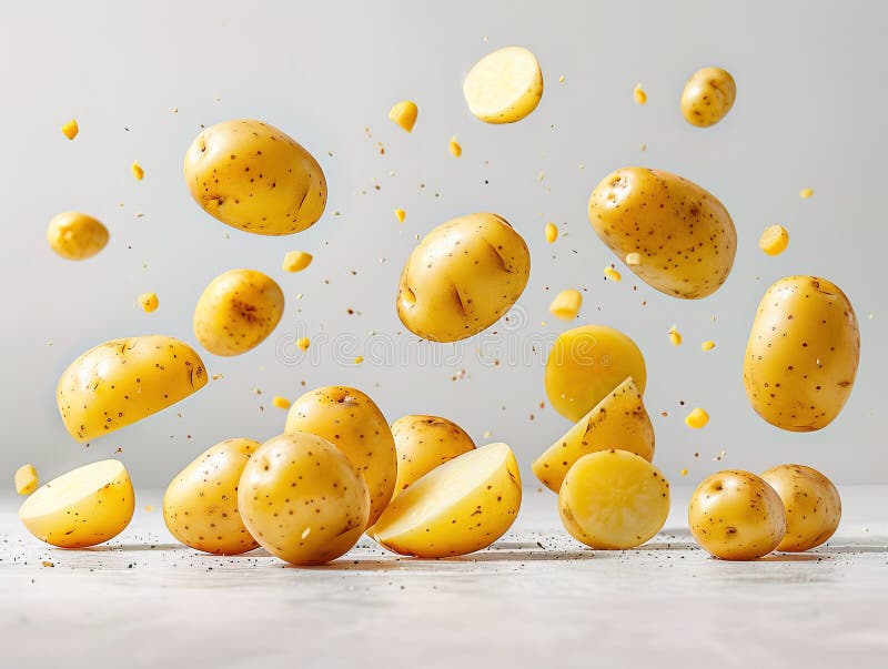 Photography of POTATOES Falling from the Sky, Hyperpop Colour Scheme ...