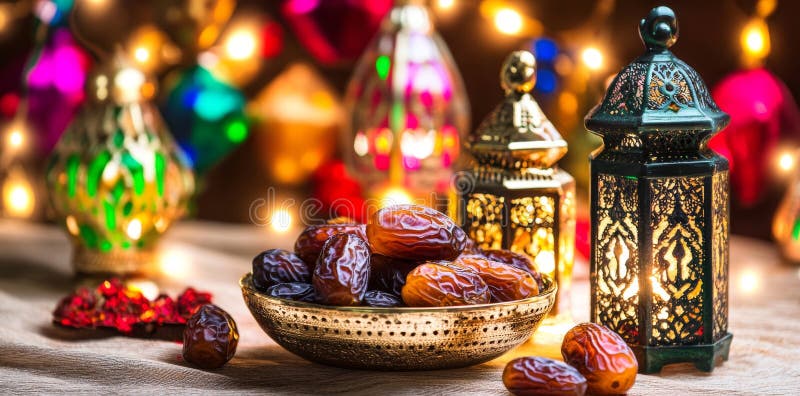 Photography of Ramadan Lantern and Dates in an Authentic Arabesque ...